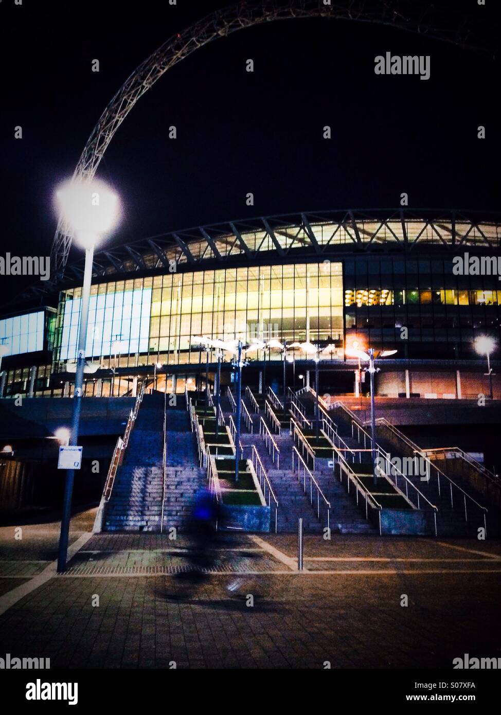 Wembley stadium at night, London Borough of Brent, UK Stock Photo - Alamy