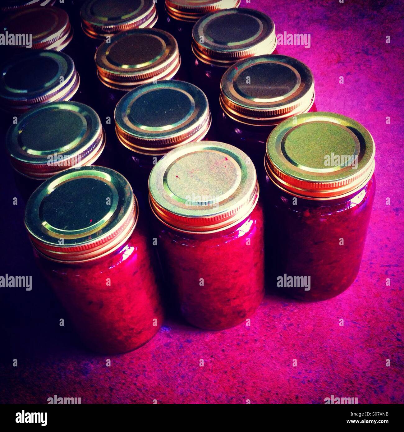 Making jam of fresh red fruit from the farm Stock Photo - Alamy