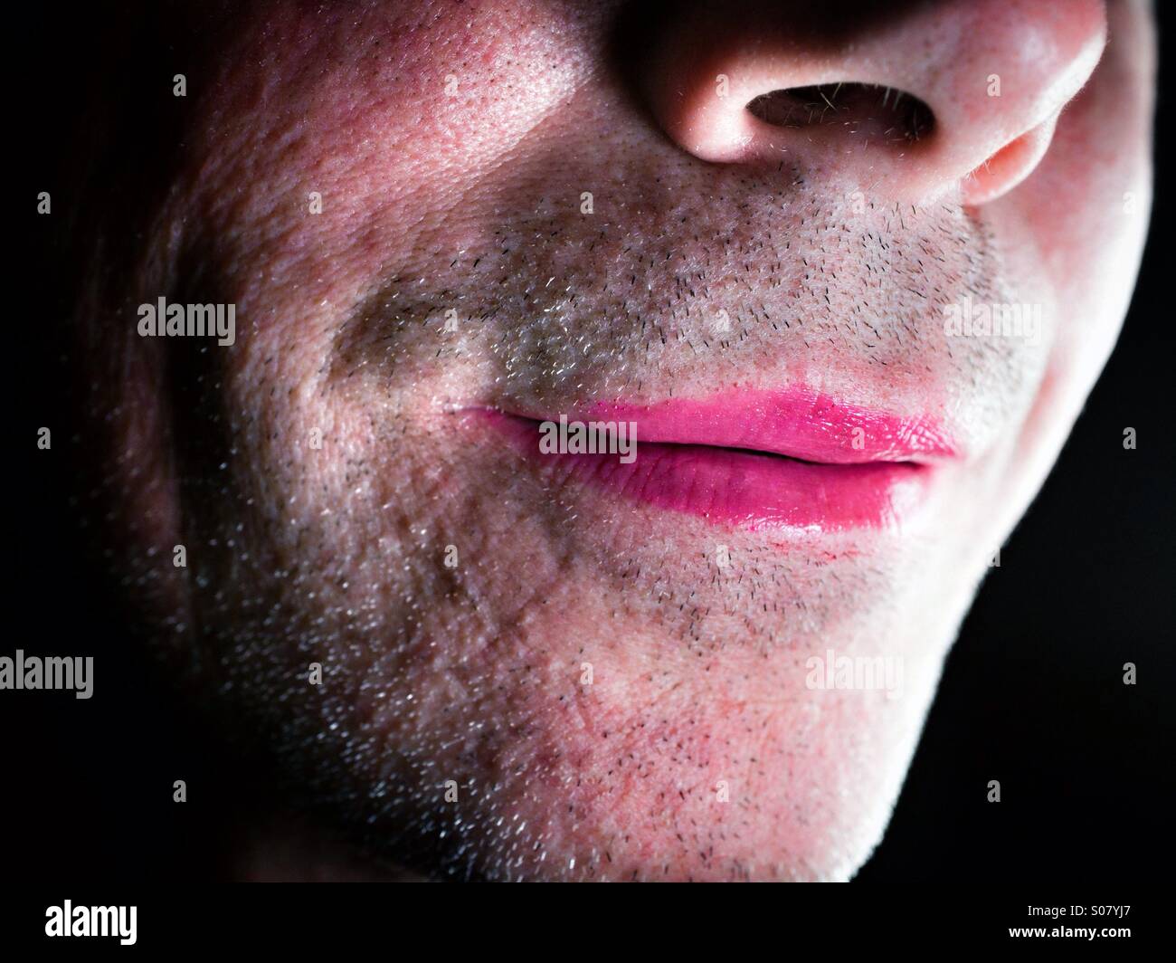 Man wearing lipstick hi-res stock photography and images - Alamy