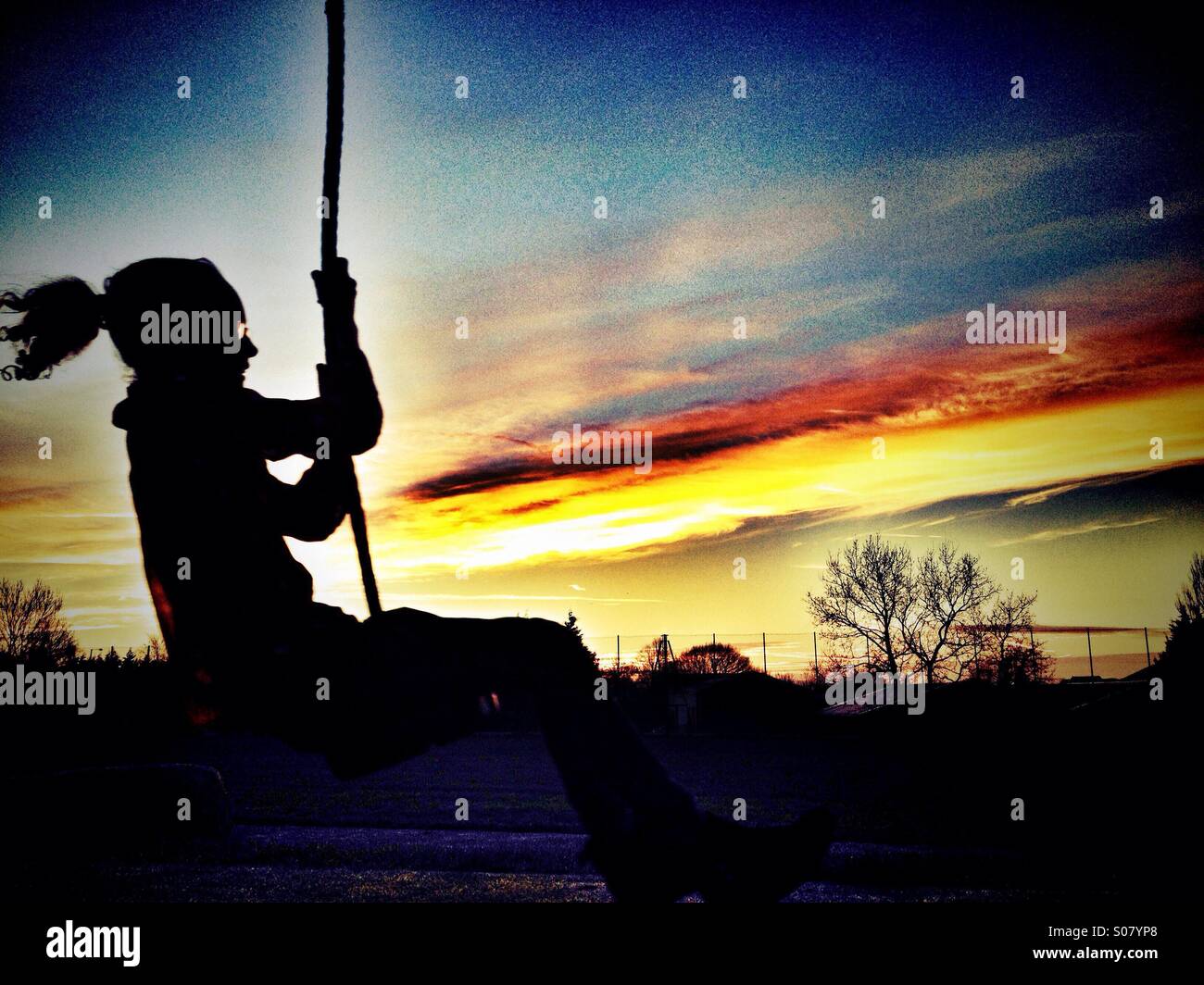 Girl on zip wire hi-res stock photography and images - Alamy