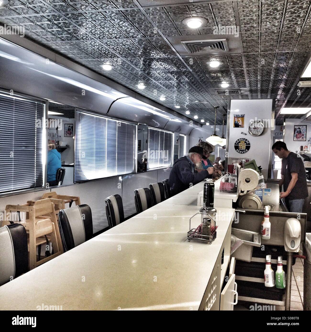 Railroad car style diner hi-res stock photography and images - Alamy