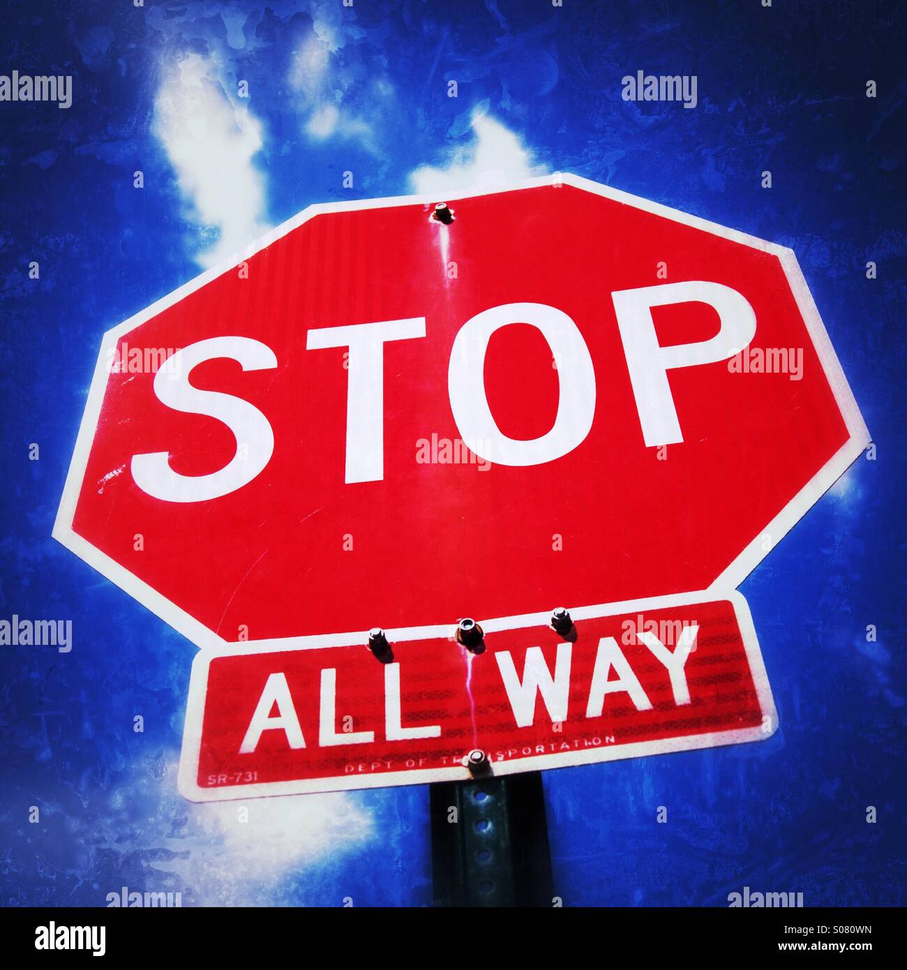 American Stop sign Stock Photo - Alamy