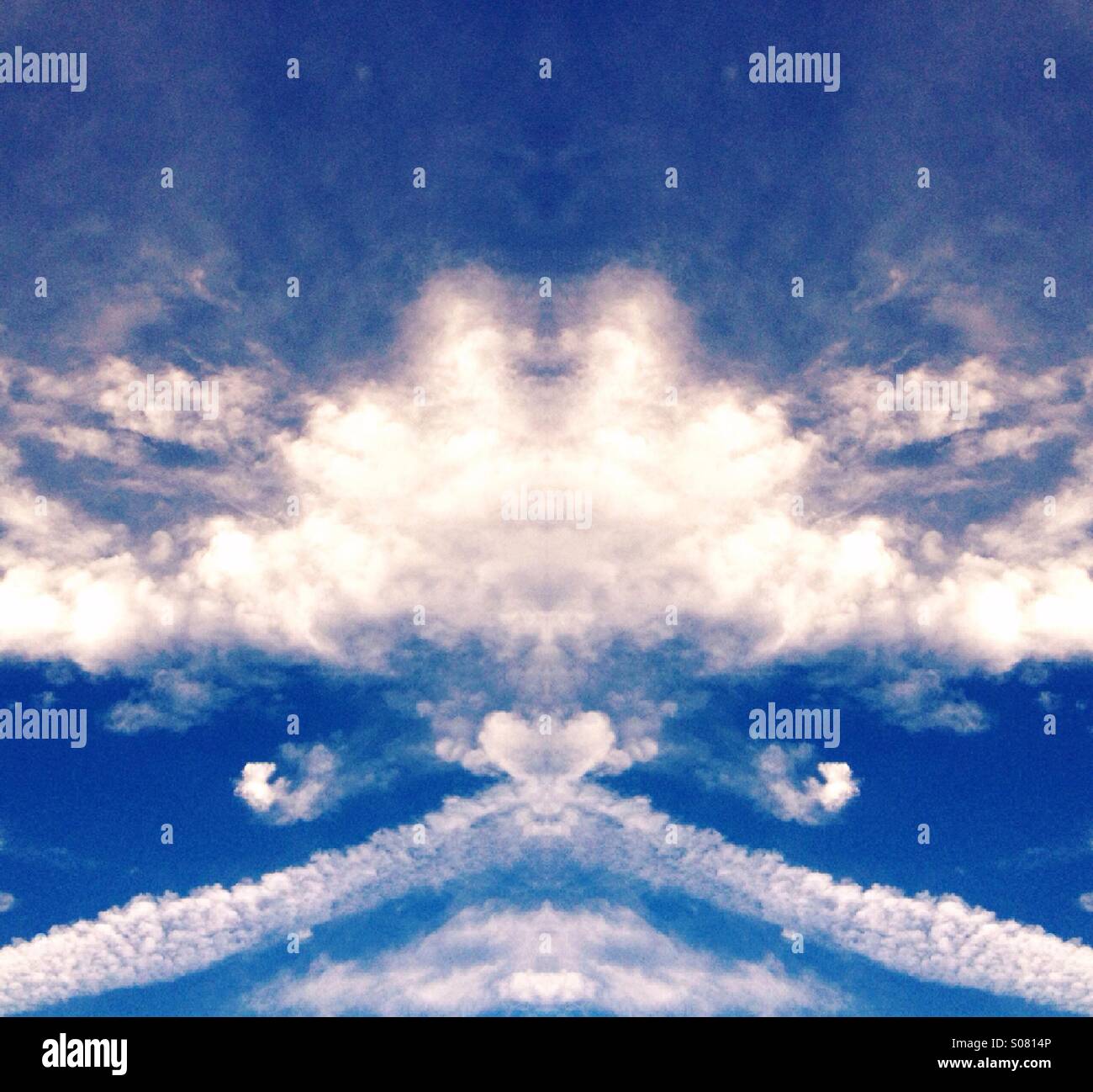 Symmetrical photo of clouds Stock Photo - Alamy