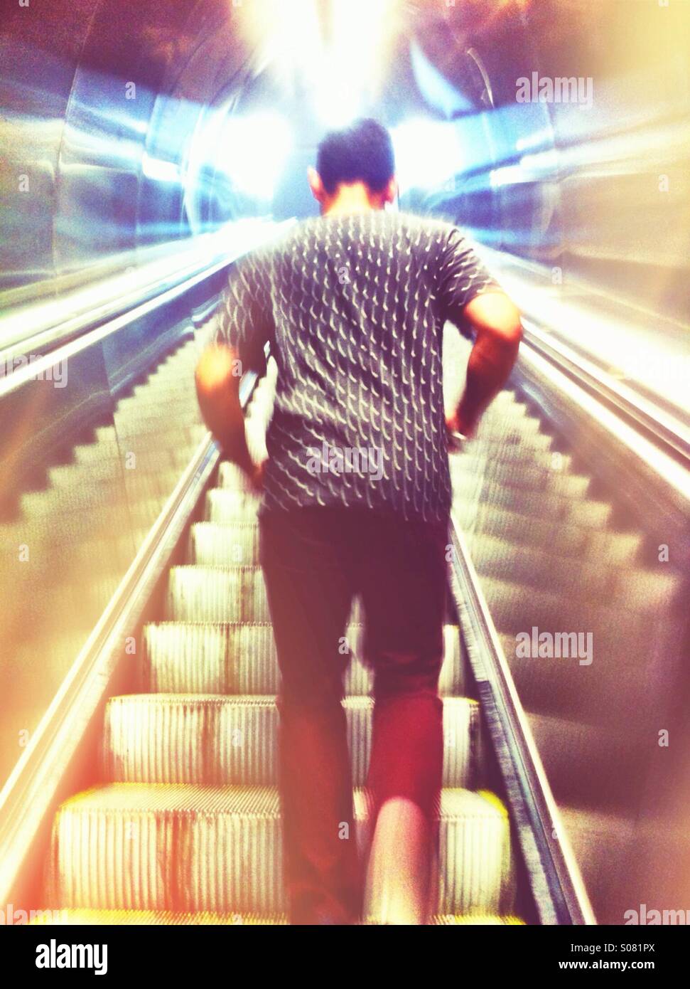 Man moving up stairs hi-res stock photography and images - Alamy