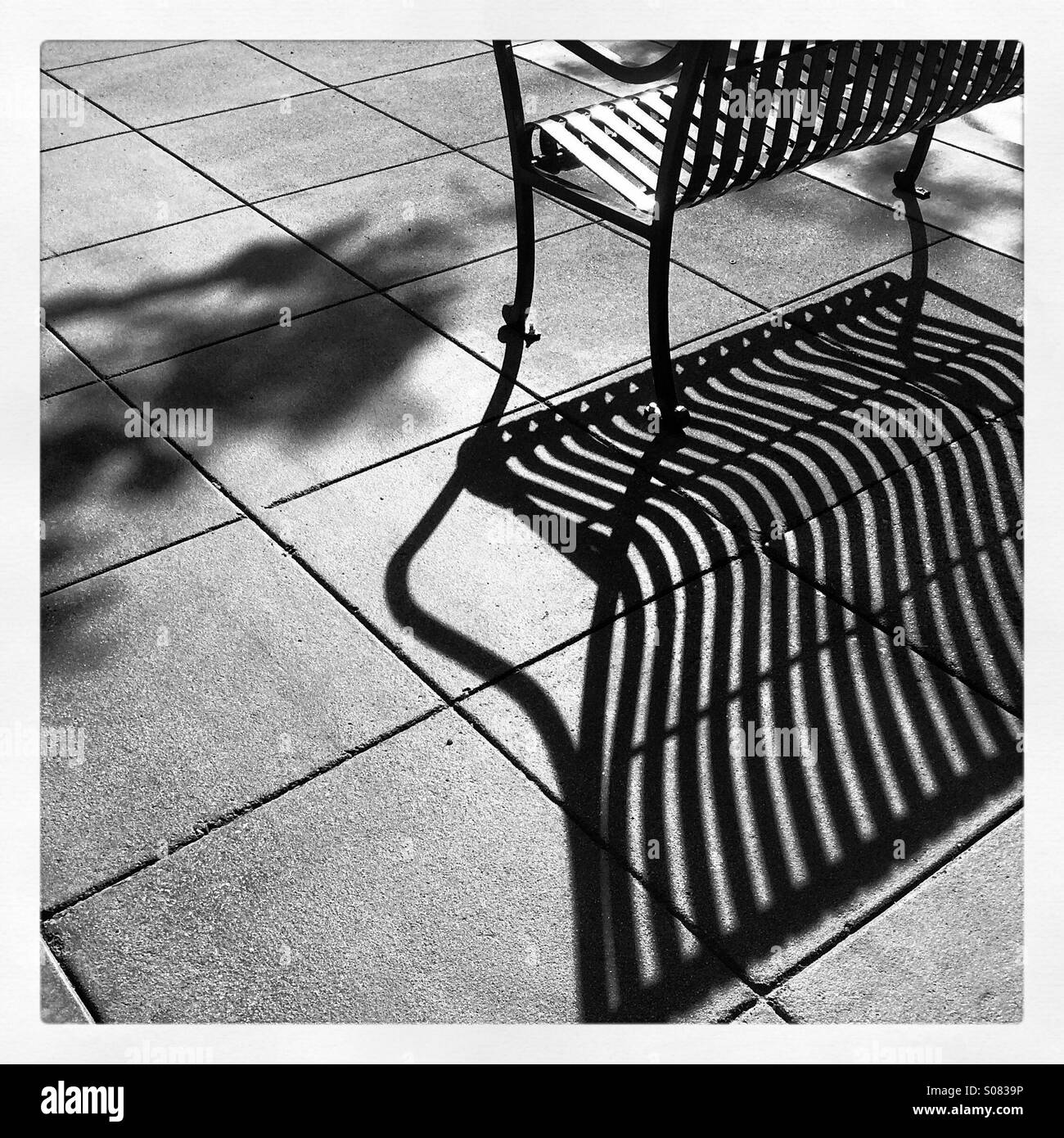 Black and white bench hi-res stock photography and images - Alamy