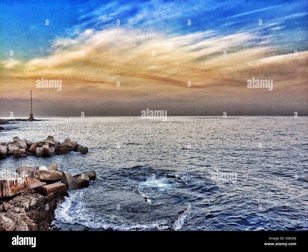 The Mediterranean Sea Beirut Stock Photo - Alamy