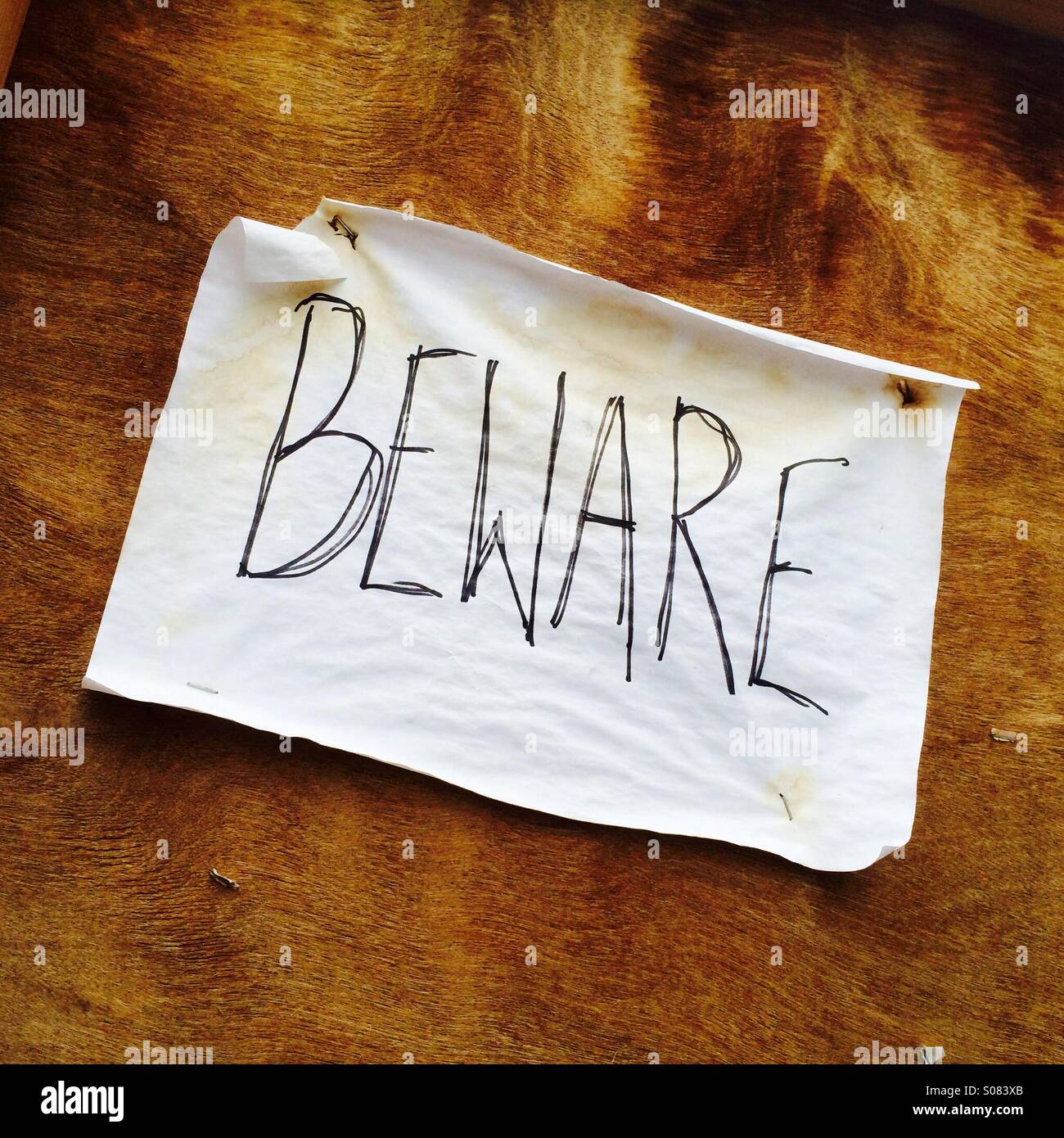Beware sign hi-res stock photography and images - Alamy