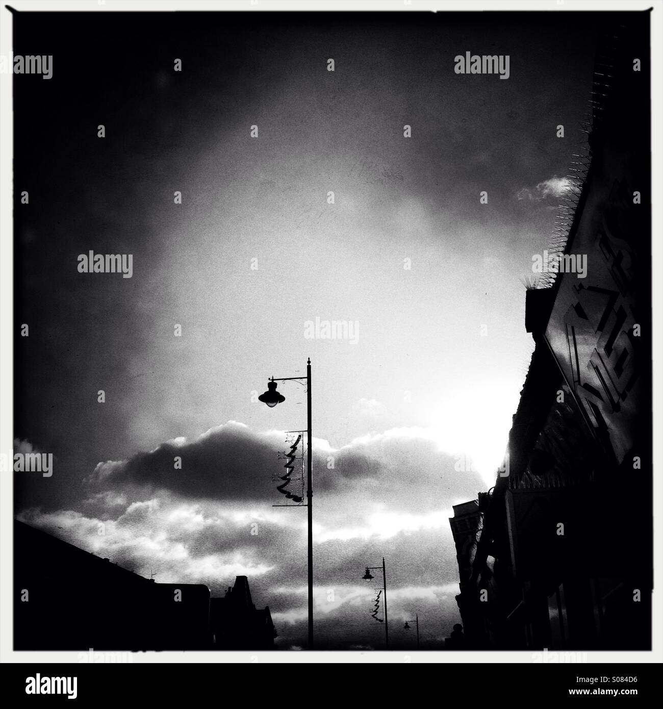 High contrast urban scene in London Uk Stock Photo - Alamy