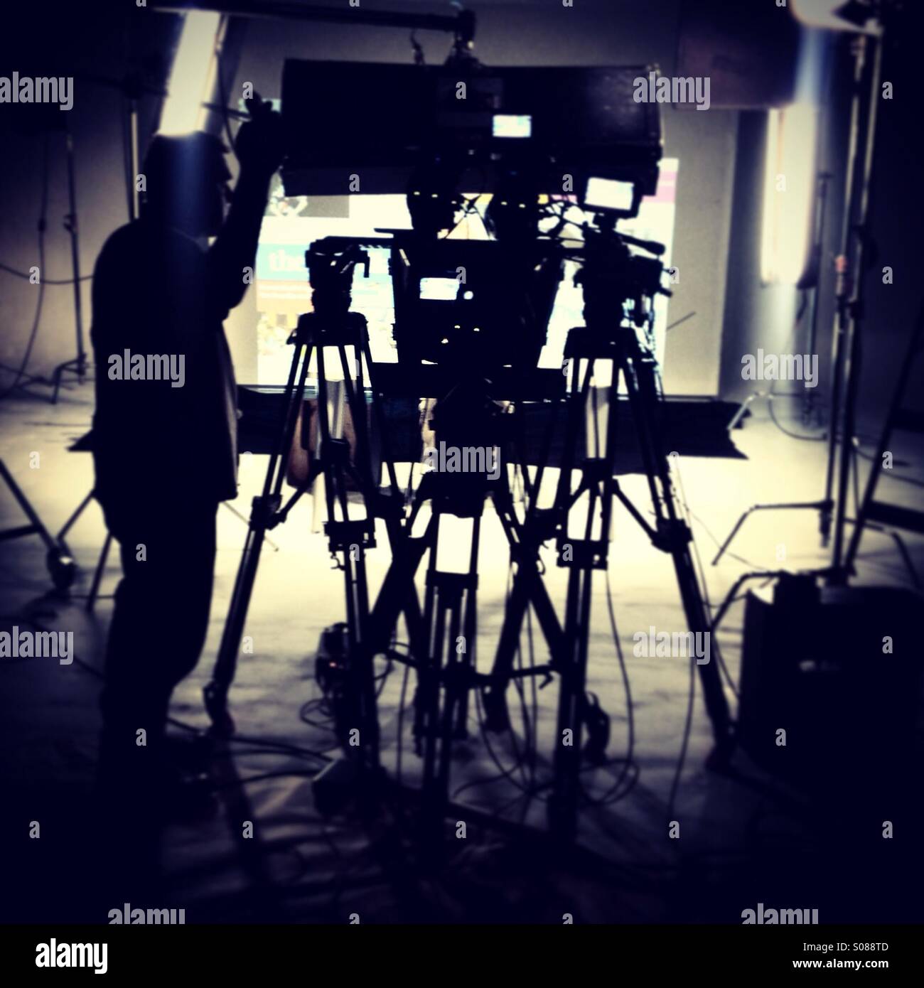 Tv studio cameras hi-res stock photography and images - Alamy