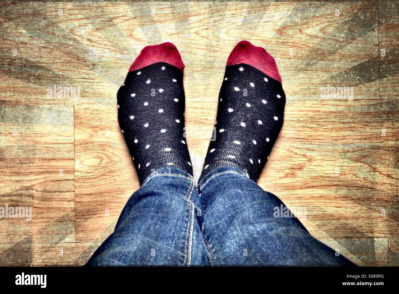 Looking down at feet Stock Photo - Alamy