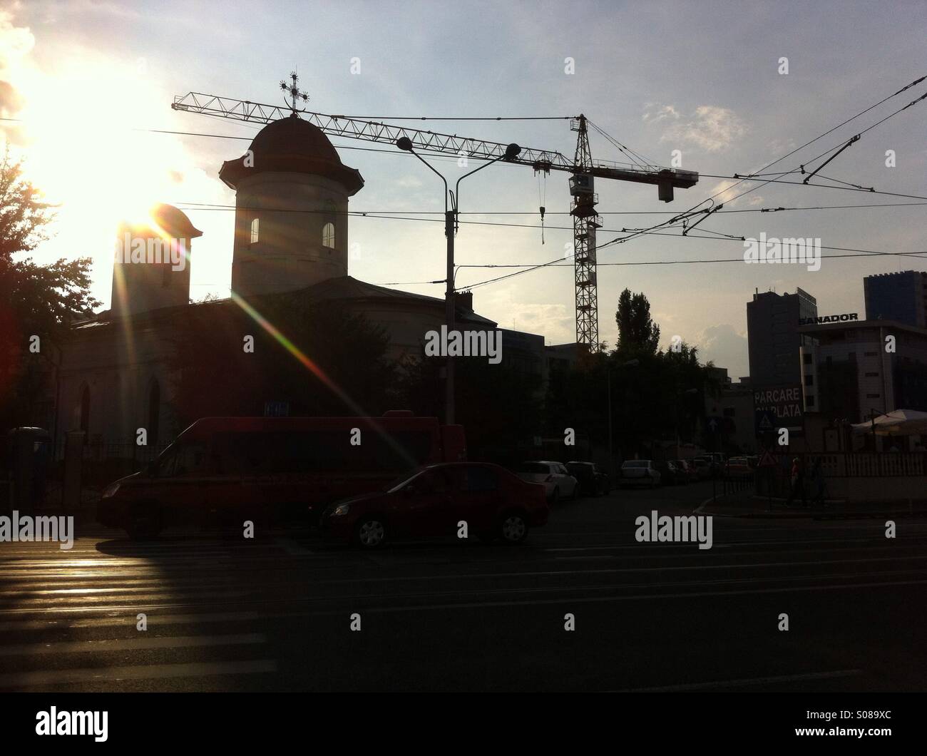Bucharest construction site Stock Photo - Alamy