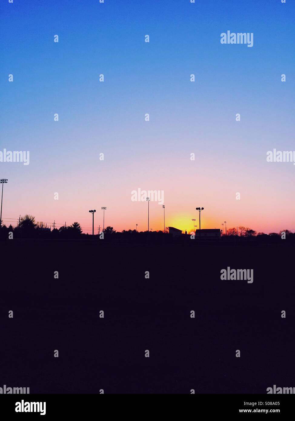 Beautiful baseball field sunset hi-res stock photography and images - Alamy