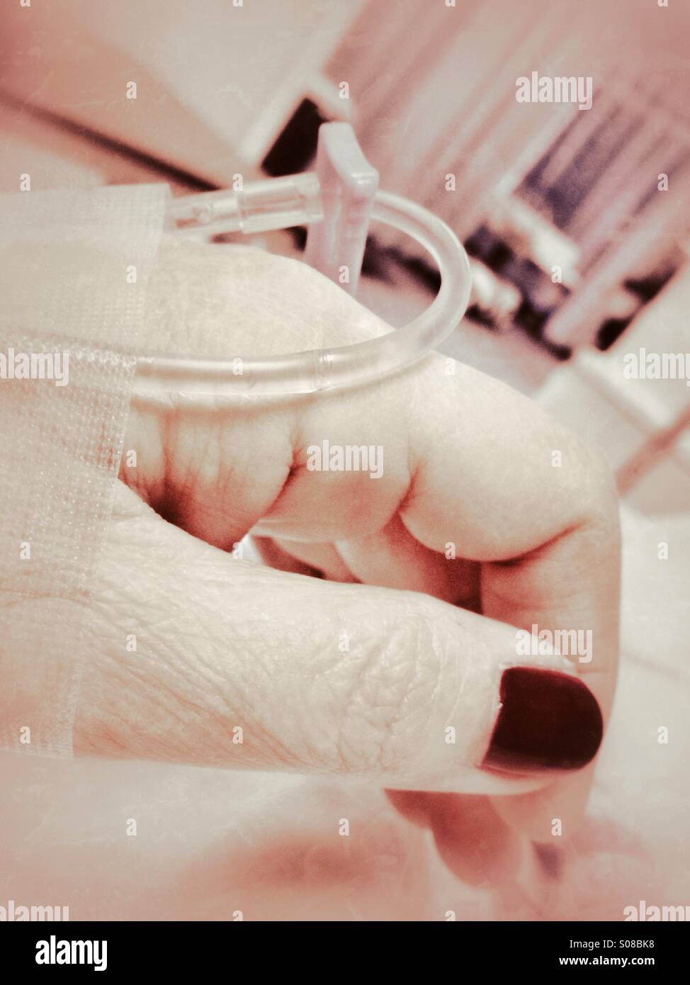 Iv on hand Stock Photo - Alamy
