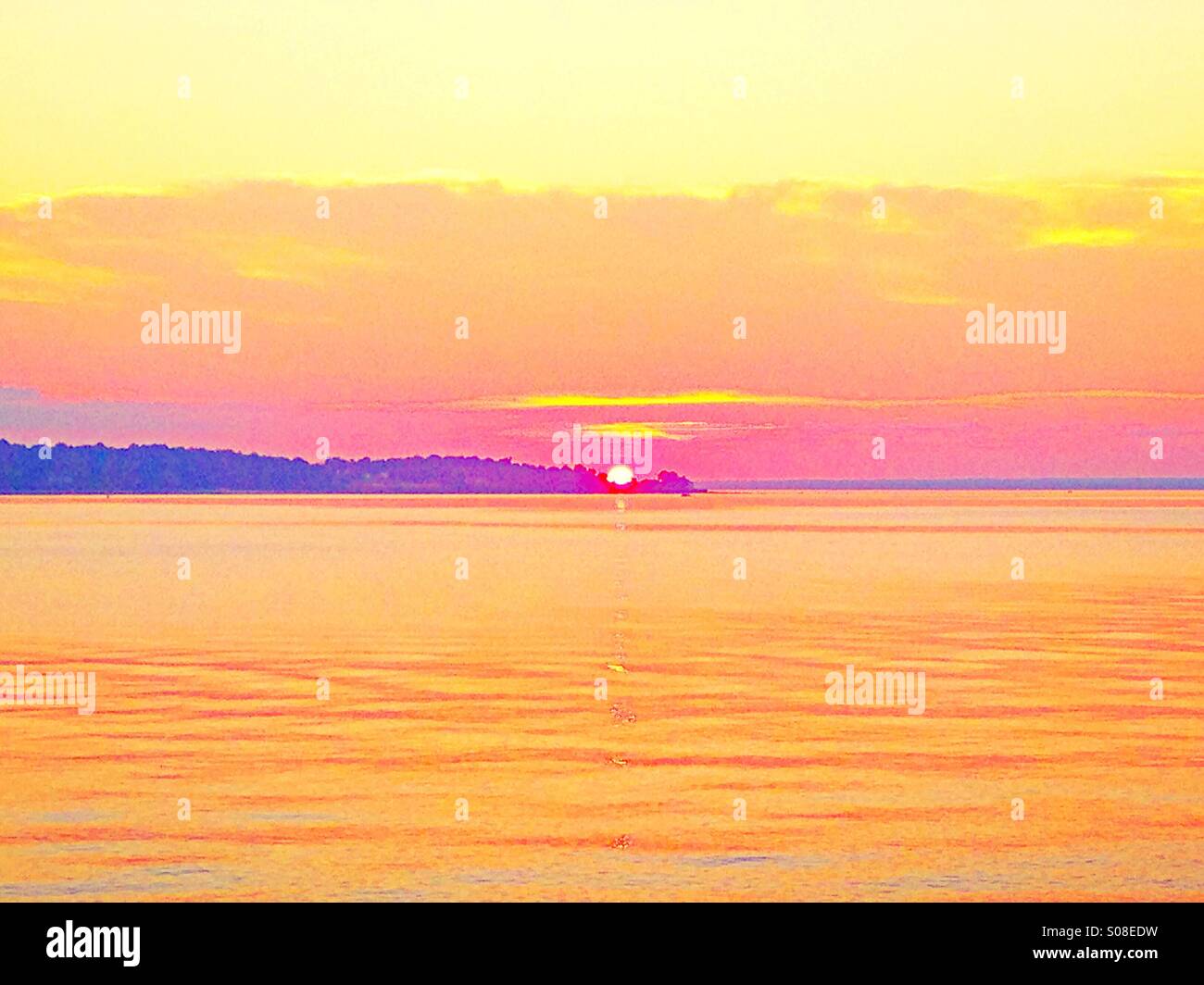 Pink sky sunset Stock Photo - Alamy