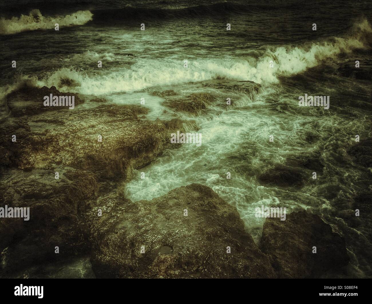 Waves in the Mediterranean Sea Beirut Lebanon Stock Photo - Alamy