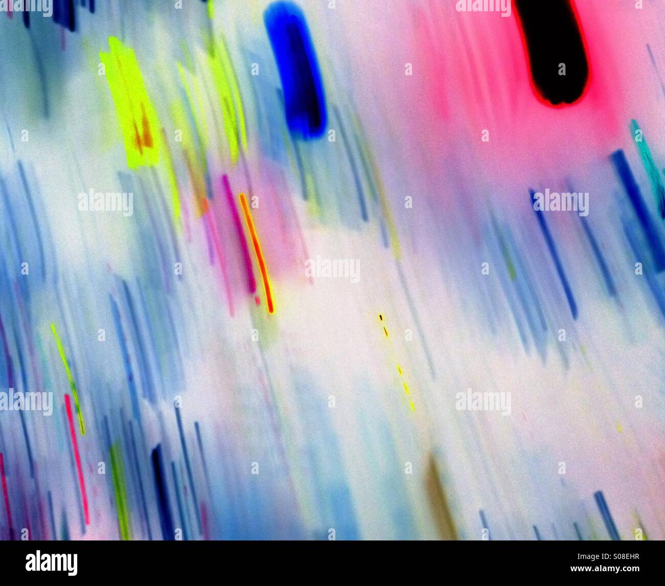 Colour inverted blur of Christmas tree lights Stock Photo - Alamy