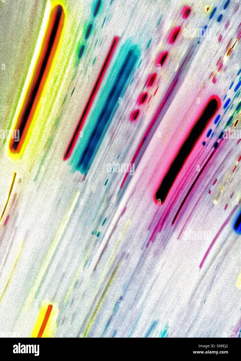 Inverted colour of Christmas tree lights Stock Photo - Alamy