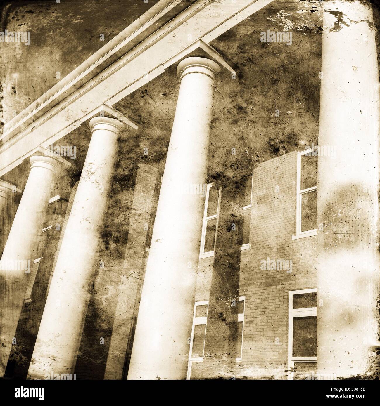 Pillars of a Court House Stock Photo - Alamy