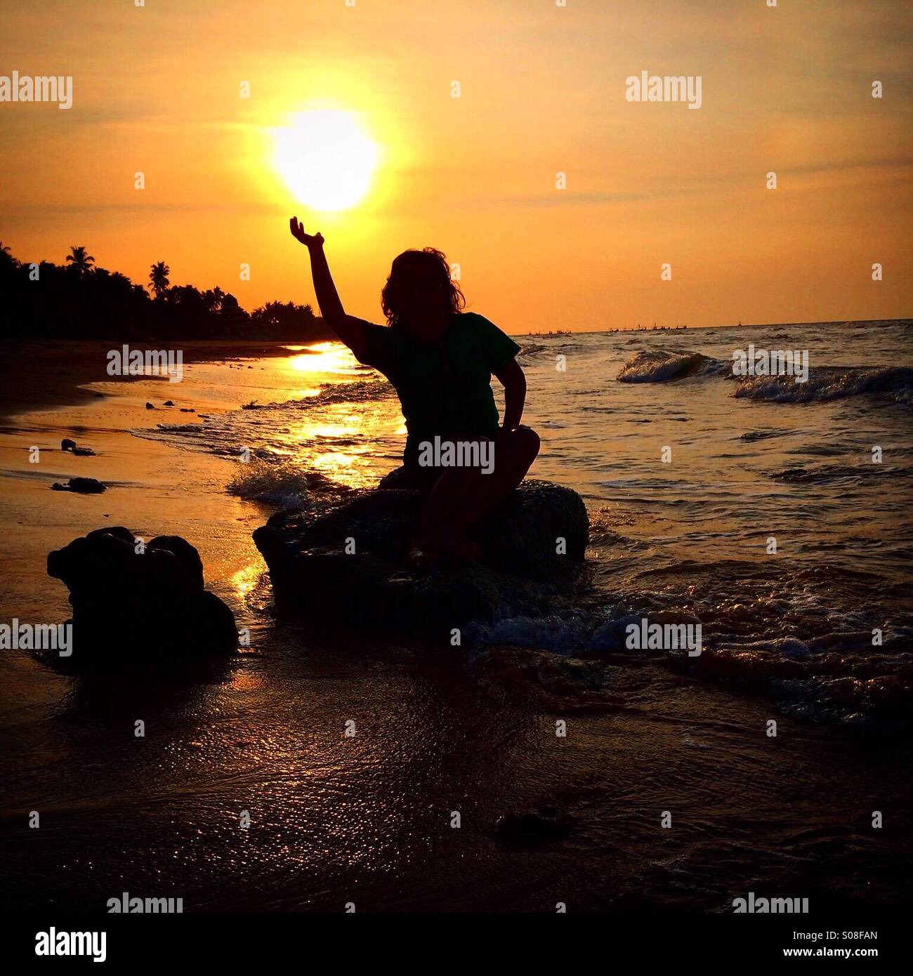 Mermaid on the beach Stock Photo - Alamy