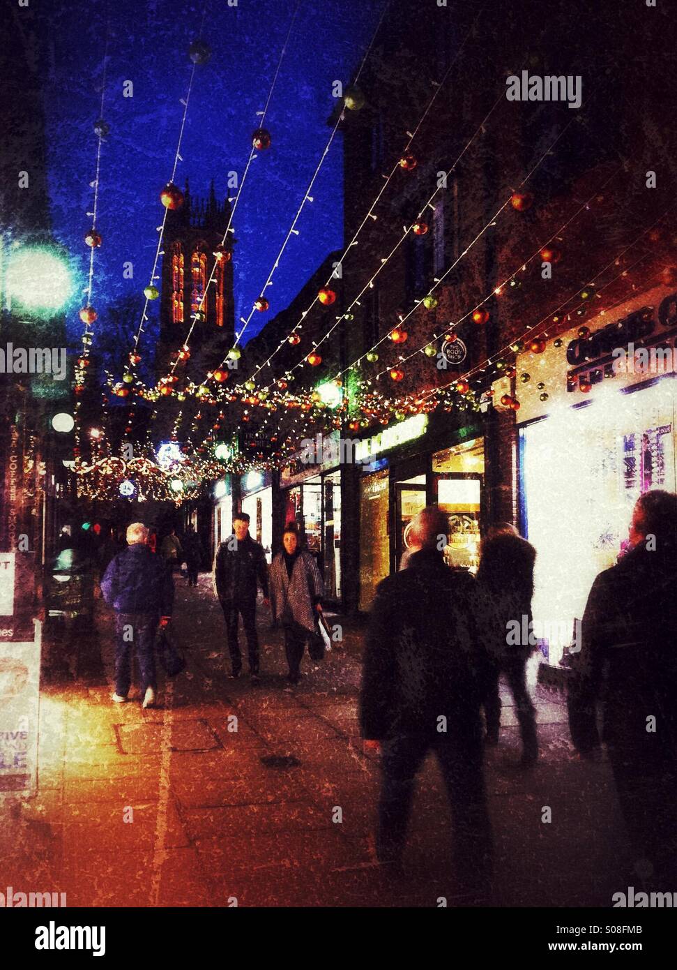 Christmas lights Coppergate Shopping Centre York North Yorkshire ...