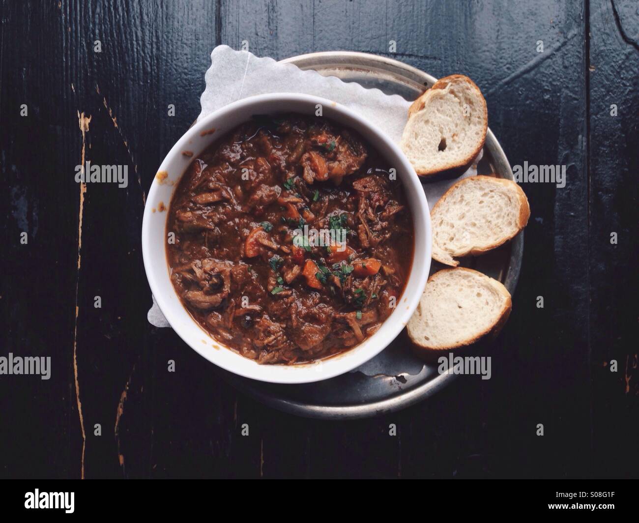 Beef stew and bread hi-res stock photography and images - Alamy