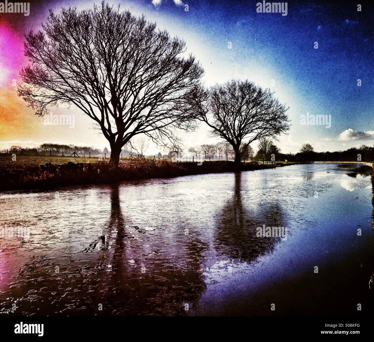 Frozen trees reflected on hi-res stock photography and images - Alamy