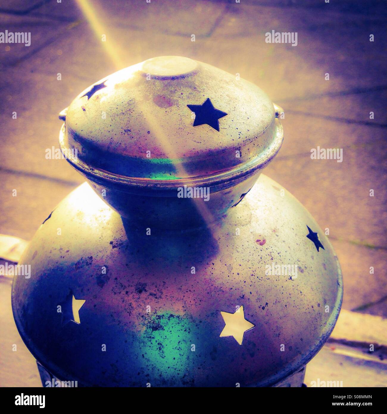 Lantern with tin decoration hi-res stock photography and images - Alamy