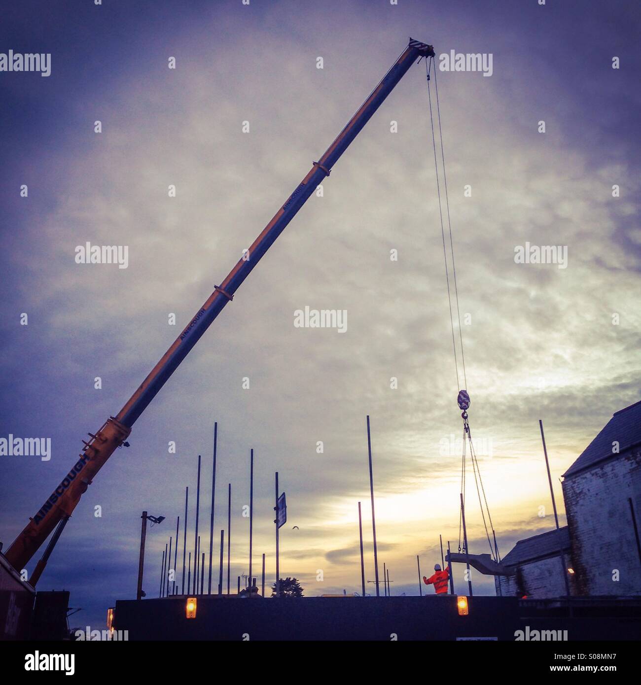 Construction dusk hi-res stock photography and images - Alamy