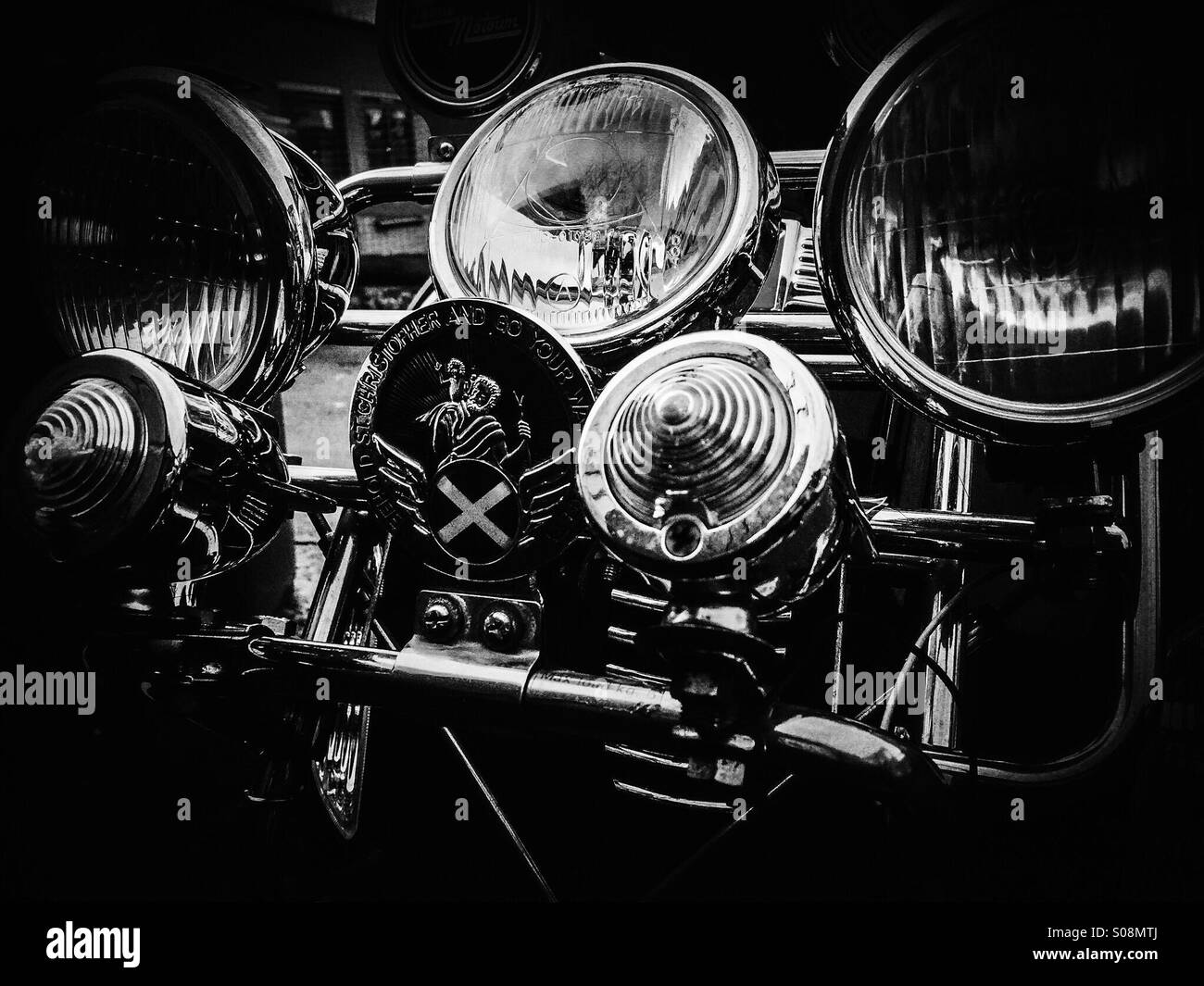 Scooter headlight Black and White Stock Photos & Images - Alamy