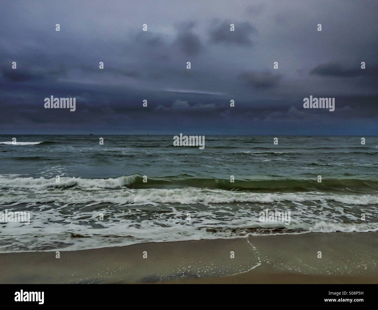 Little storm in Baltic sea, at Klaipeda Stock Photo - Alamy