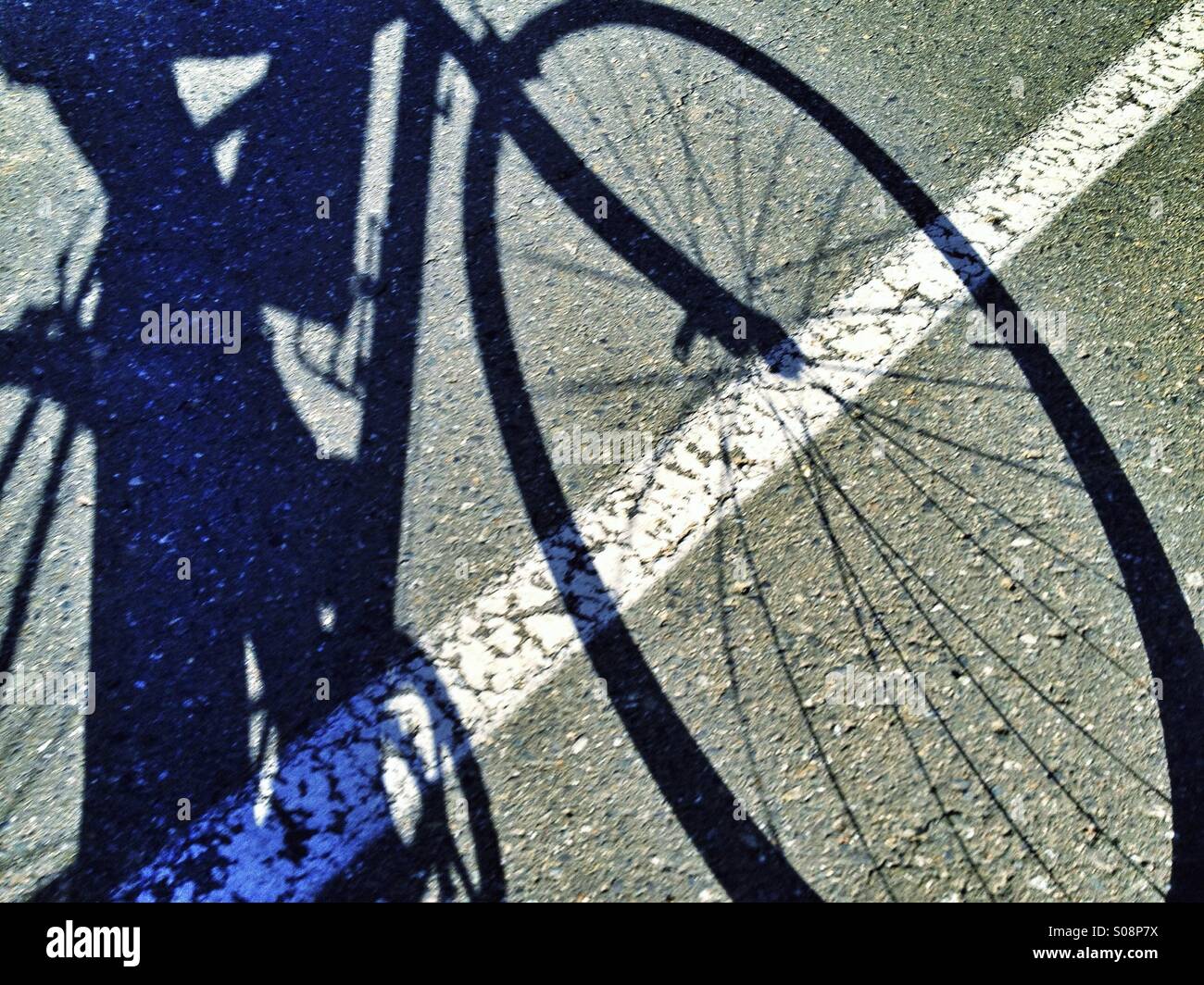 Pavement bike shadow hi-res stock photography and images - Alamy