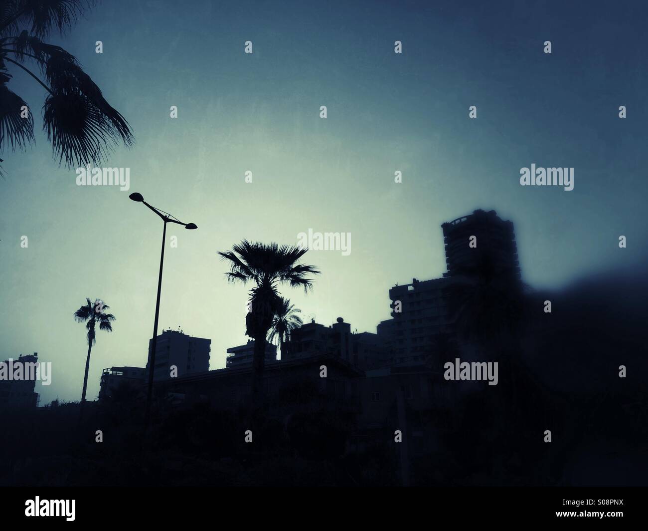 Skyline silhouette Beirut Lebanon Stock Photo - Alamy