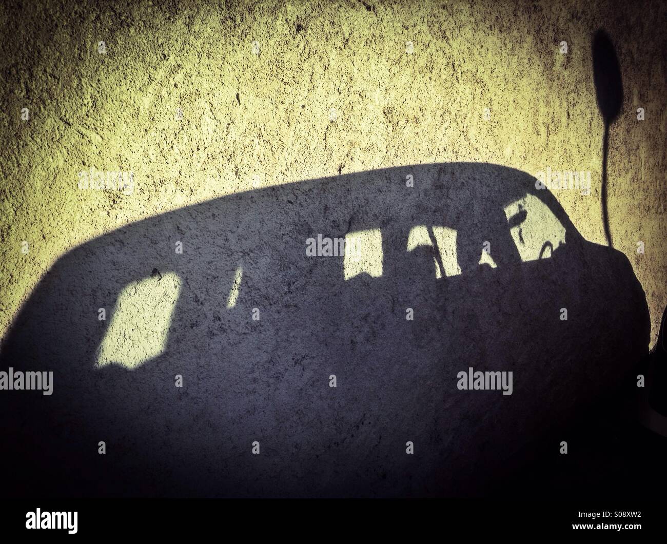Car shadow on a wall Stock Photo - Alamy