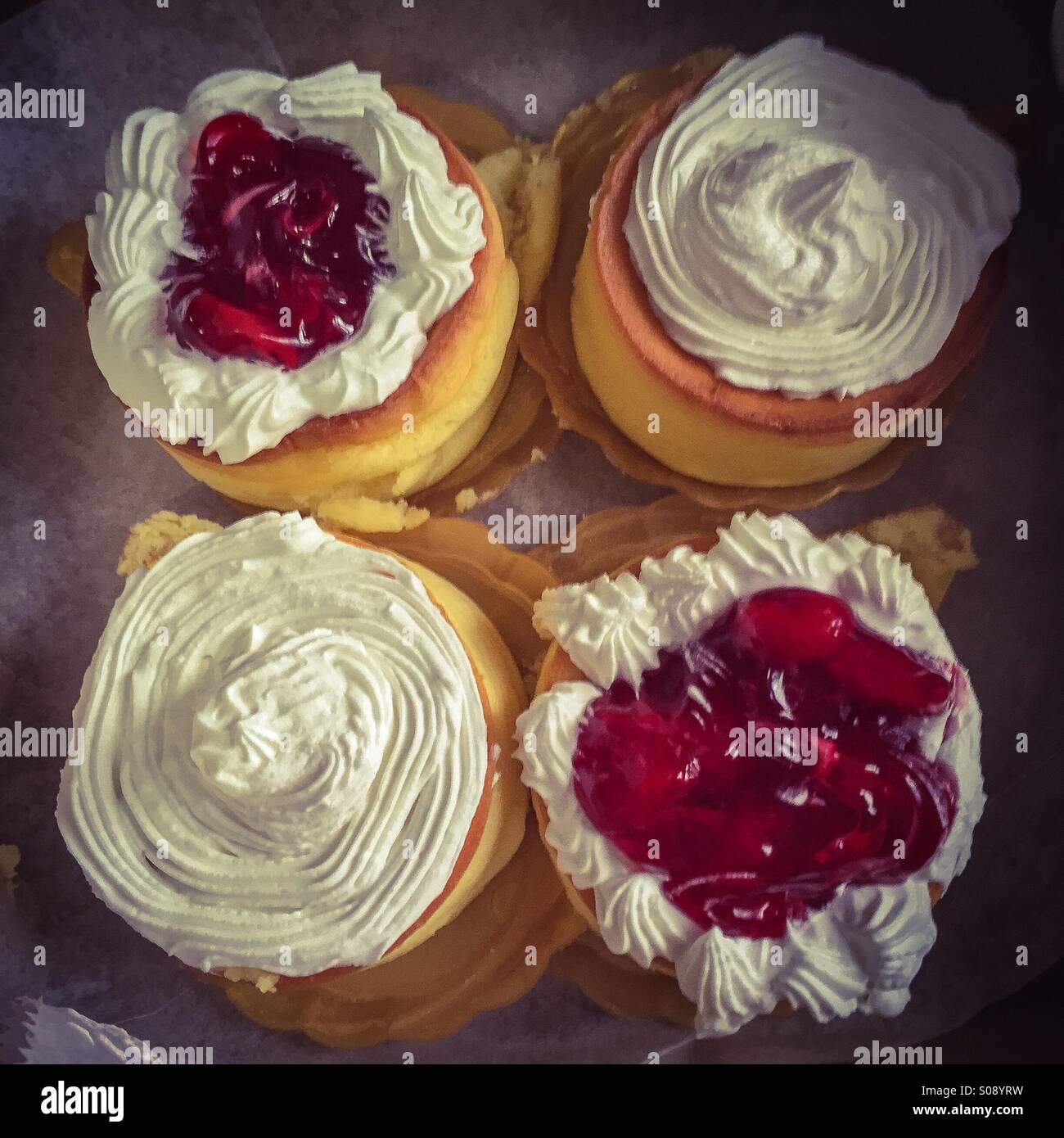 Four Cheesecakes from an Italian bakery Stock Photo - Alamy