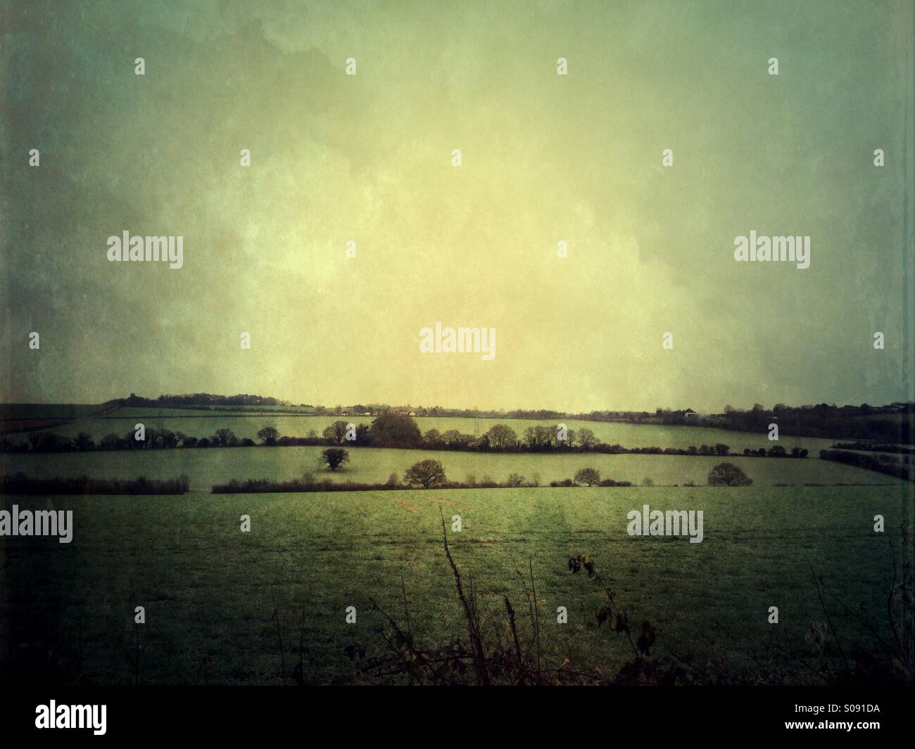 Bleak midwinter landscape Stock Photo - Alamy