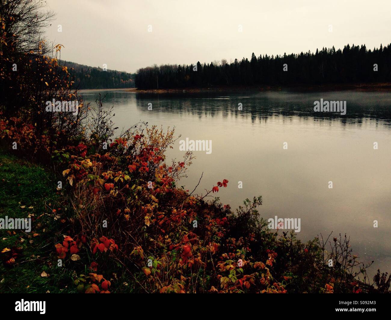 A beautiful October day on the Allagash Wilderness Waterway Stock Photo ...