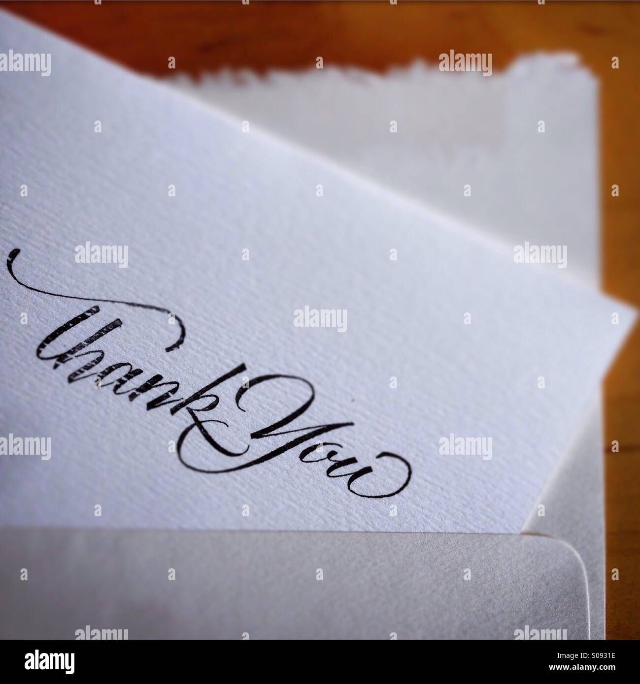 Thank you note Stock Photo - Alamy