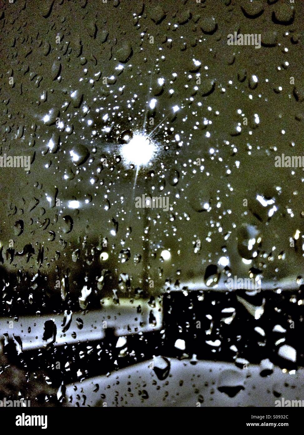 Snowy scene from window Stock Photo - Alamy
