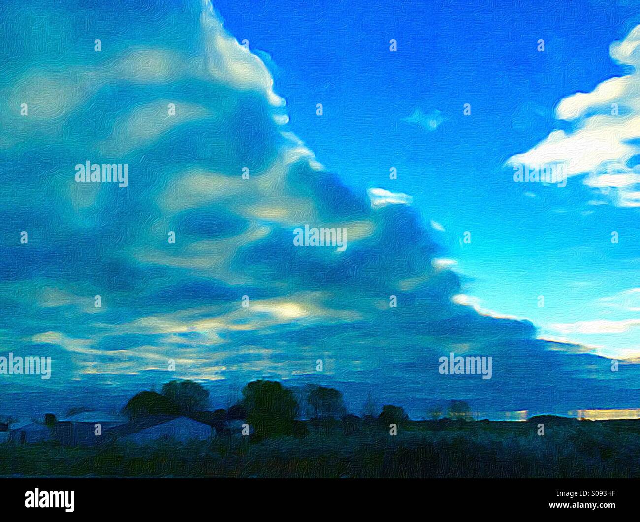Painted cloud. A big dramatic sky Stock Photo - Alamy