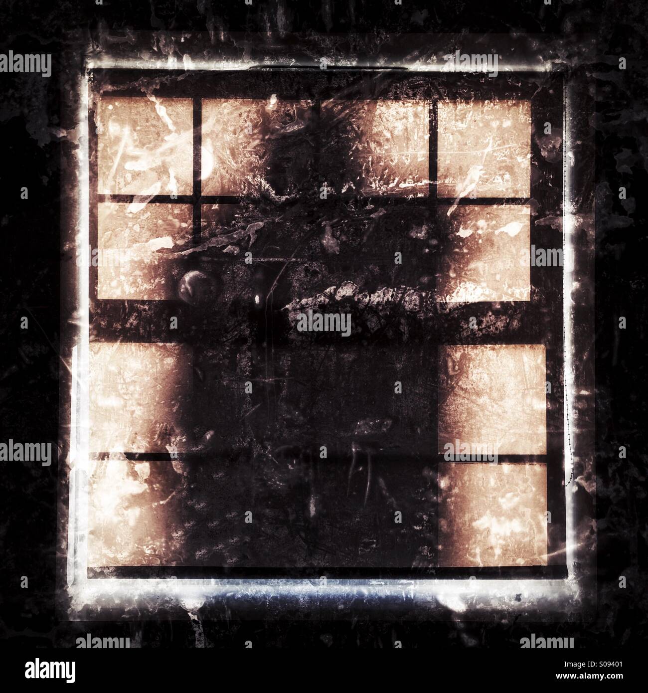 Scary figure at the window Stock Photo - Alamy