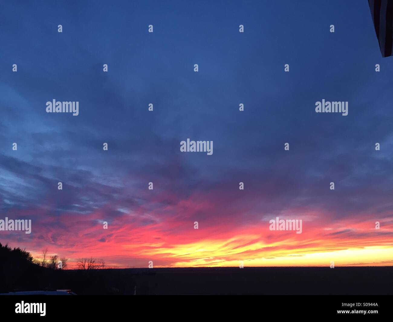 Stunning Iowa Sunset Stock Photo - Alamy
