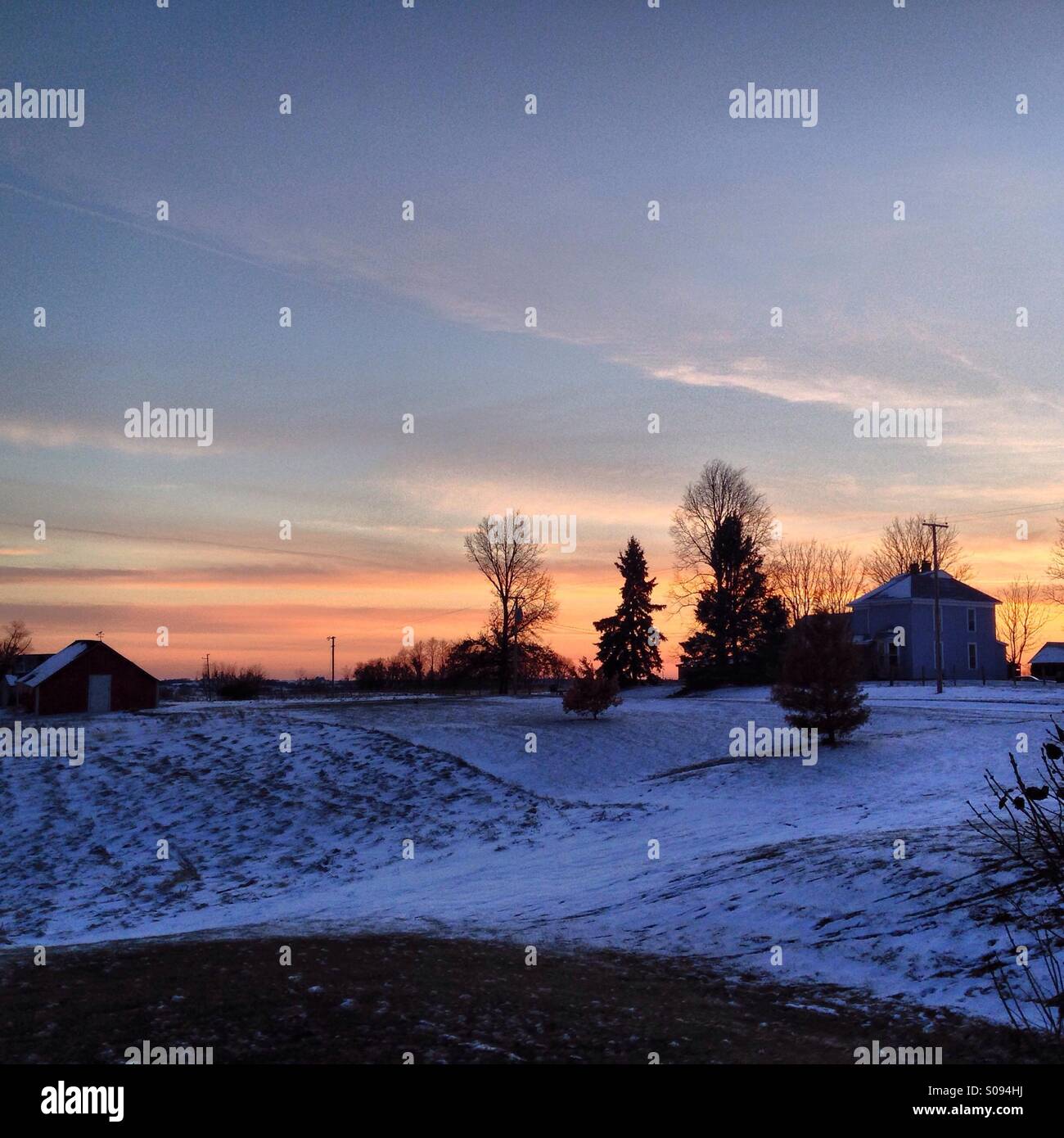 Country farm sunset hi-res stock photography and images - Alamy