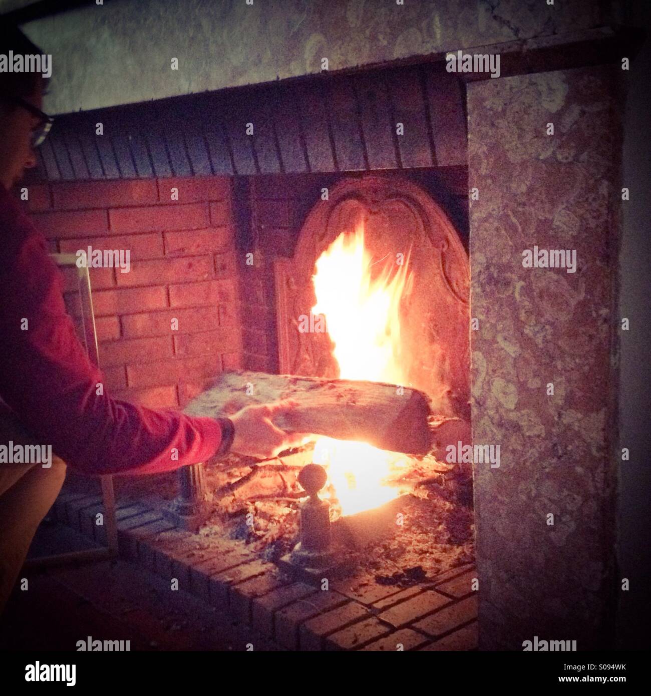 Man making some fire Stock Photo - Alamy