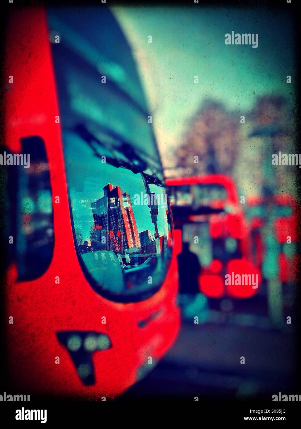 Reflection in london bus windscreen hi-res stock photography and images ...