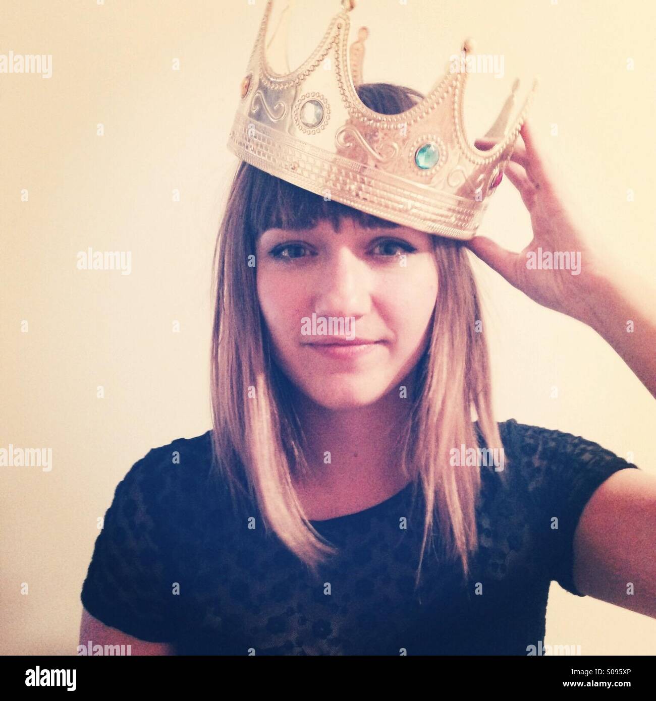 Woman with crown hi-res stock photography and images - Alamy