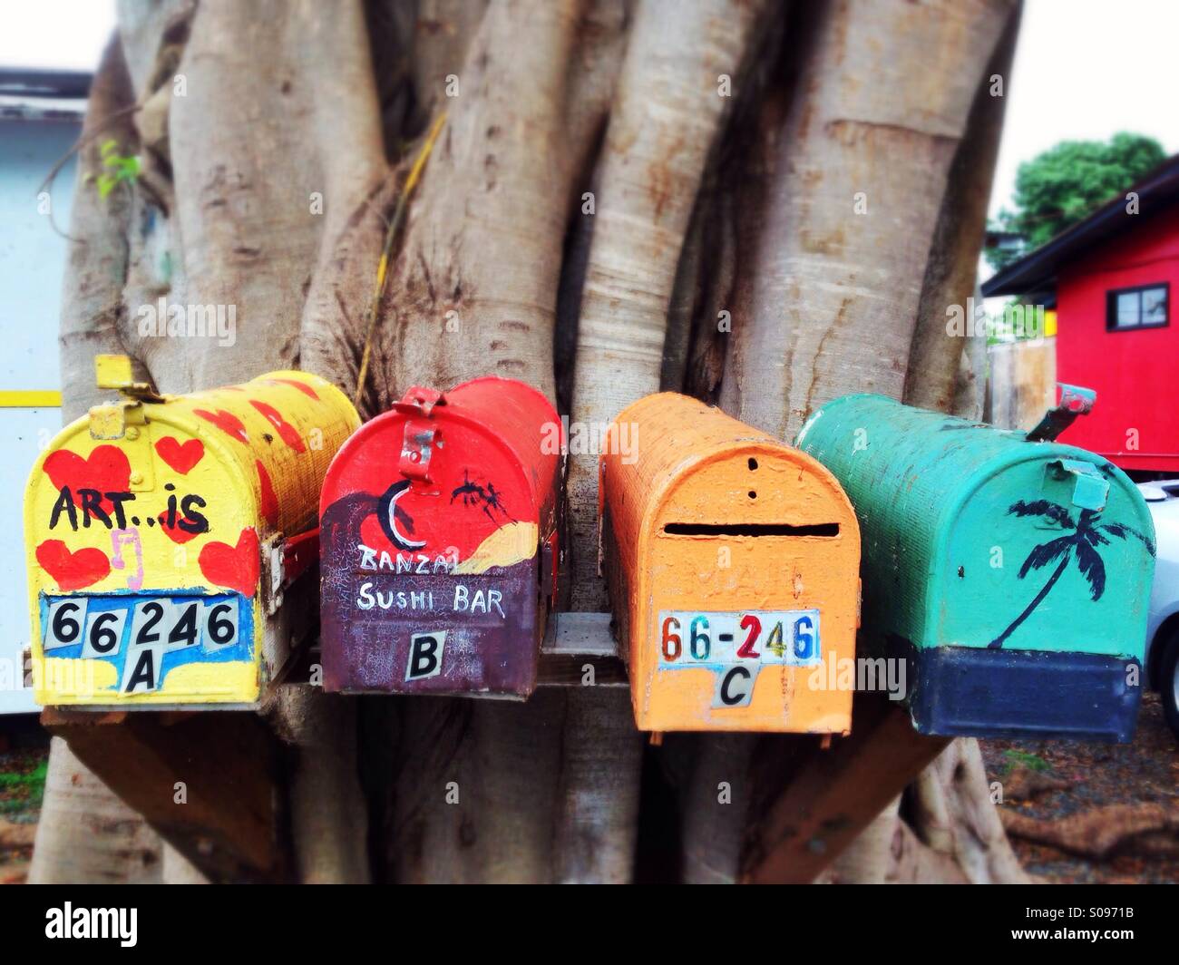 Colourful mailbox hi-res stock photography and images - Alamy