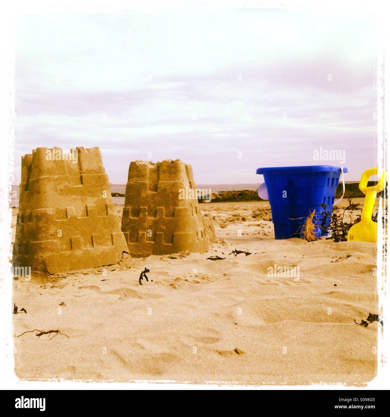 Sandcastles on the beach hi-res stock photography and images - Alamy