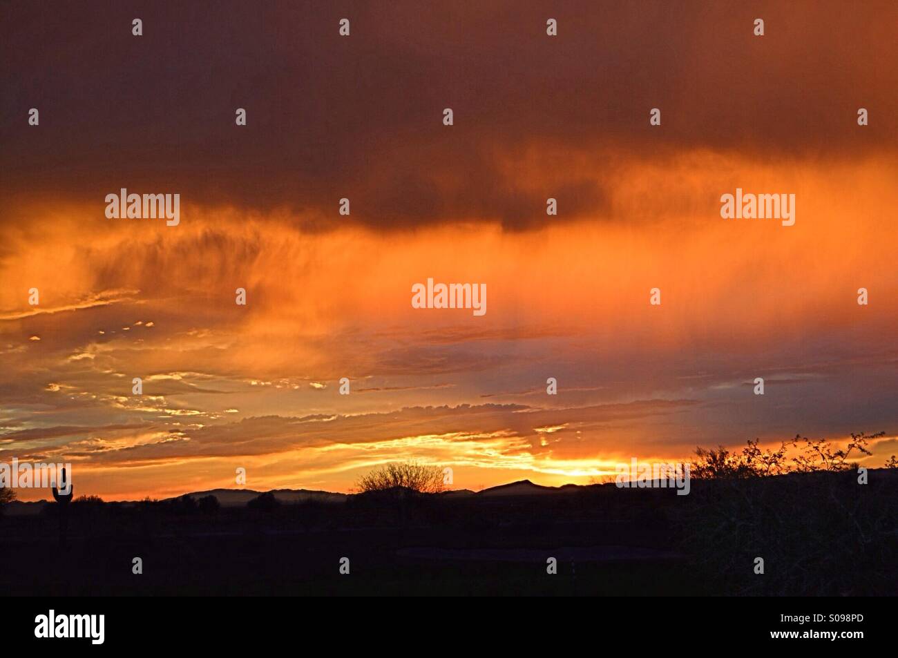 Brilliant Desert Sunset Stock Photo - Alamy