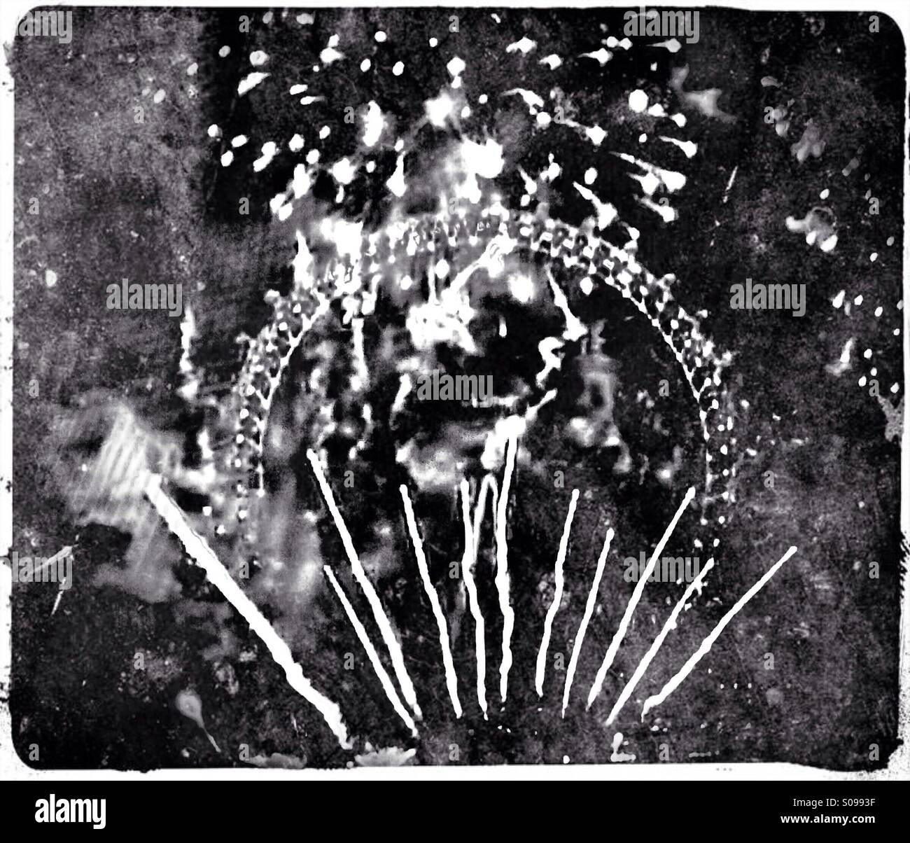 London Eye fireworks, UK Stock Photo - Alamy