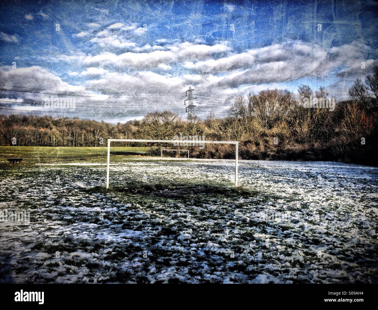 Snowy football pitch hi-res stock photography and images - Alamy